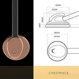 MaiWieel Classic Stethoscope for Nurses Doctor Single Head Stethoscope for Nurses, EMT Student, Kids, for Medical and Home Use, Estetoscopio Doctor Accessories.Stainless Steel Chestpiece,Soft Eartips (Rose gold)