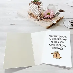 Obbyidk Funny Money Birthday Card, Humorous Birthday Card for Him Her, Hilarious Graduation Card, We All Know You Are Looking for Money