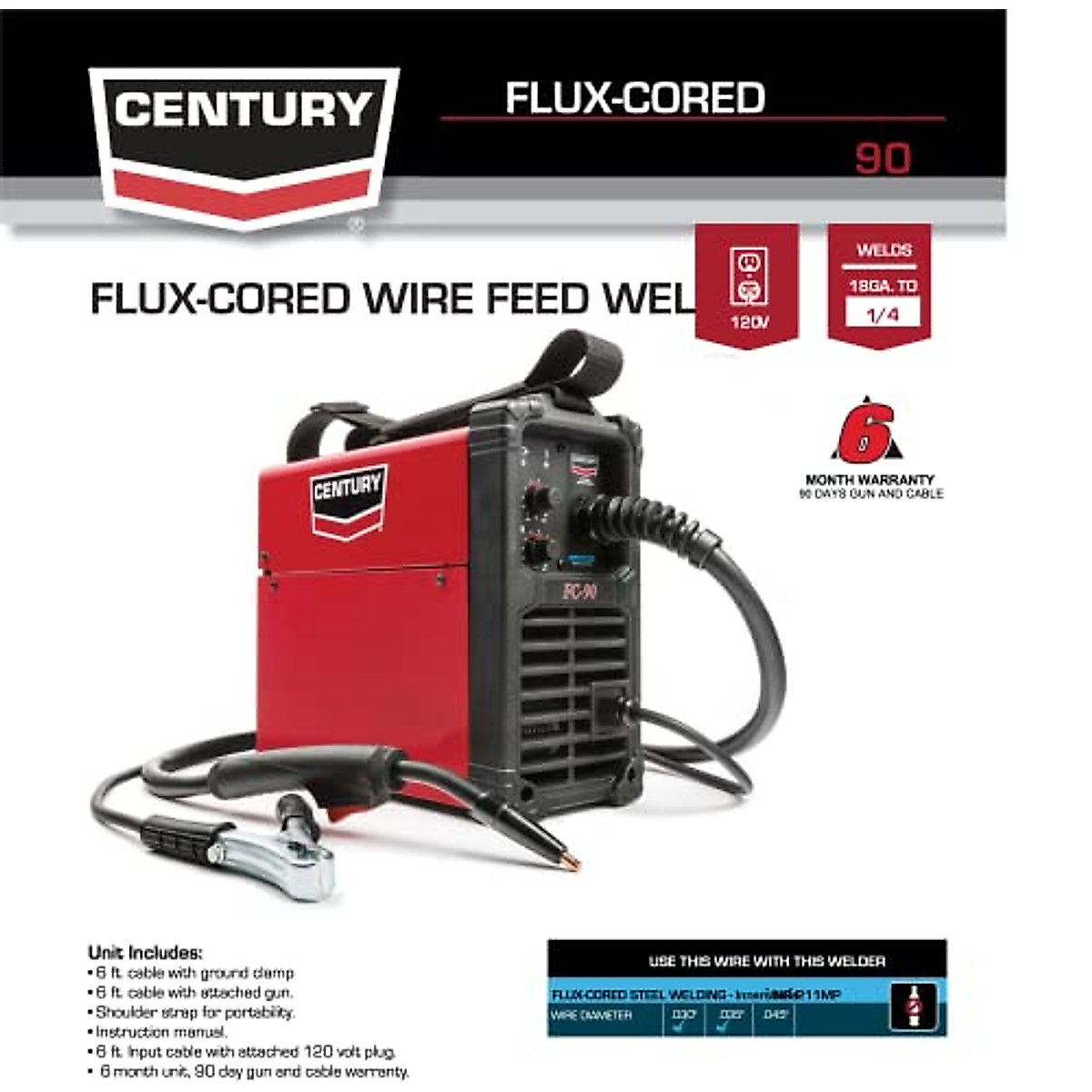 Lincoln Electric K5387-1 FC 90 Flux-Cored Wire Feed Welder Combo Kit