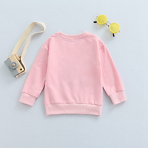 Tiacham Toddler Sweatshirt Baby Girl Fall Clothes Wild Like My Curls Shirt Kids Crewneck Sweaters Winter Top (Pink, 2-3 Years)