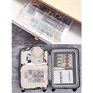 iBune 15 Grids Large Plastic Compartment Container for Washi Tape, Bead Storage Organizer Box Case with Removable Dividers for Jewelry Craft Tackles Tools, Size 11 x 7 x 2.3 in, White¡­