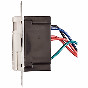 Leviton ODS0D-IDW Dual-Relay, Decora Passive Infrared Wall Switch Occupancy Sensor, 180 Degree, 2100 sq. ft. Coverage, White