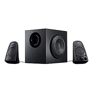Logitech Z623 400 Watt Home Speaker System Bundle with Closed-Back Studio Monitor Headphones and Audio Cable (3 Items)