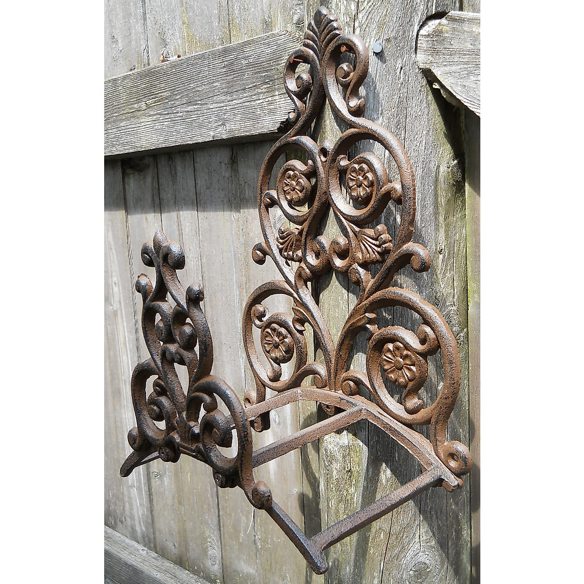 UD Fancy Iron Garden Hose Holder Wall Hose Hanger Reel