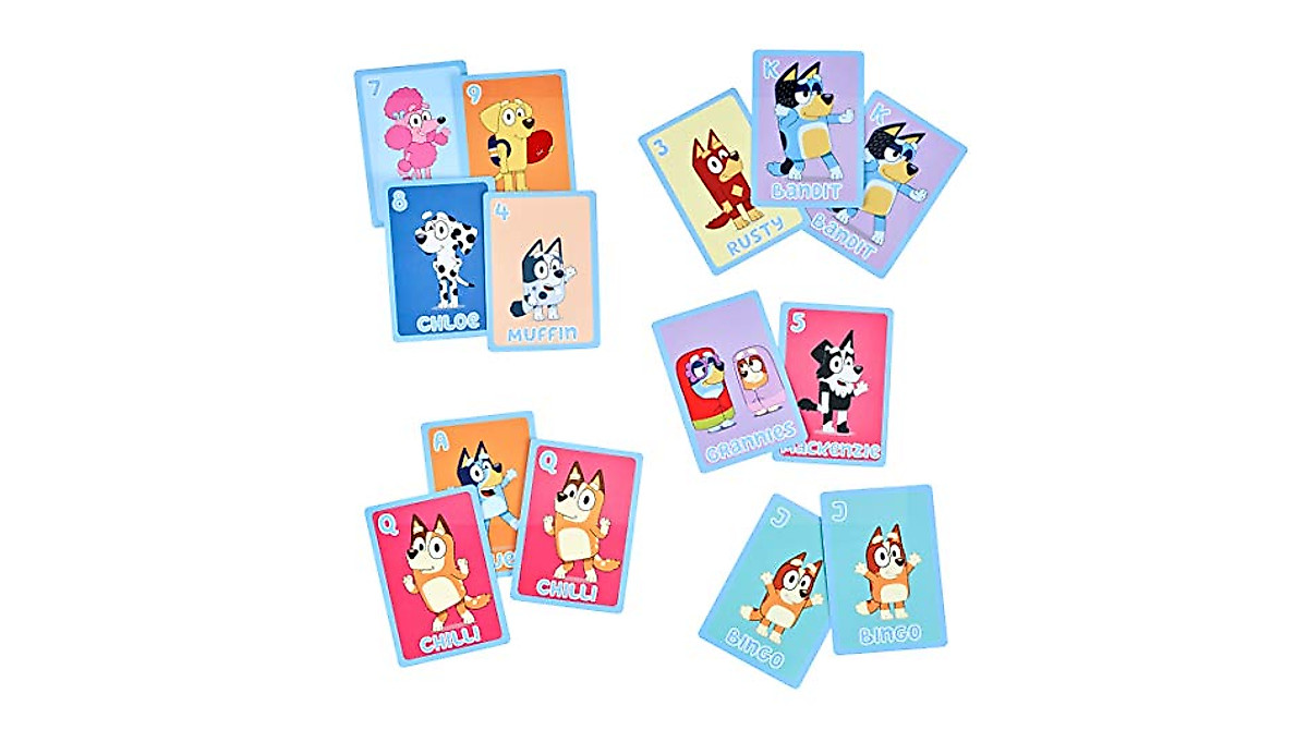 Bluey 5-in-1 Card Game Set with Jumbo Cards - Fun for Kids