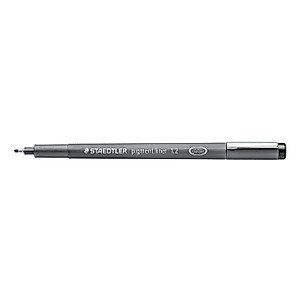 Staedtler Pigment Liner, Fineliner Pen For Drawing, Drafting, Journaling, 1.2mm, Black, 308 12-9 (308 12-9 VE)