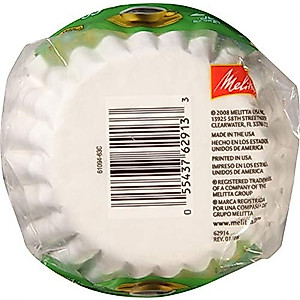 Melitta Junior Basket Coffee Filters 200-Count, White, 4-6 Cups (Pack of 3)