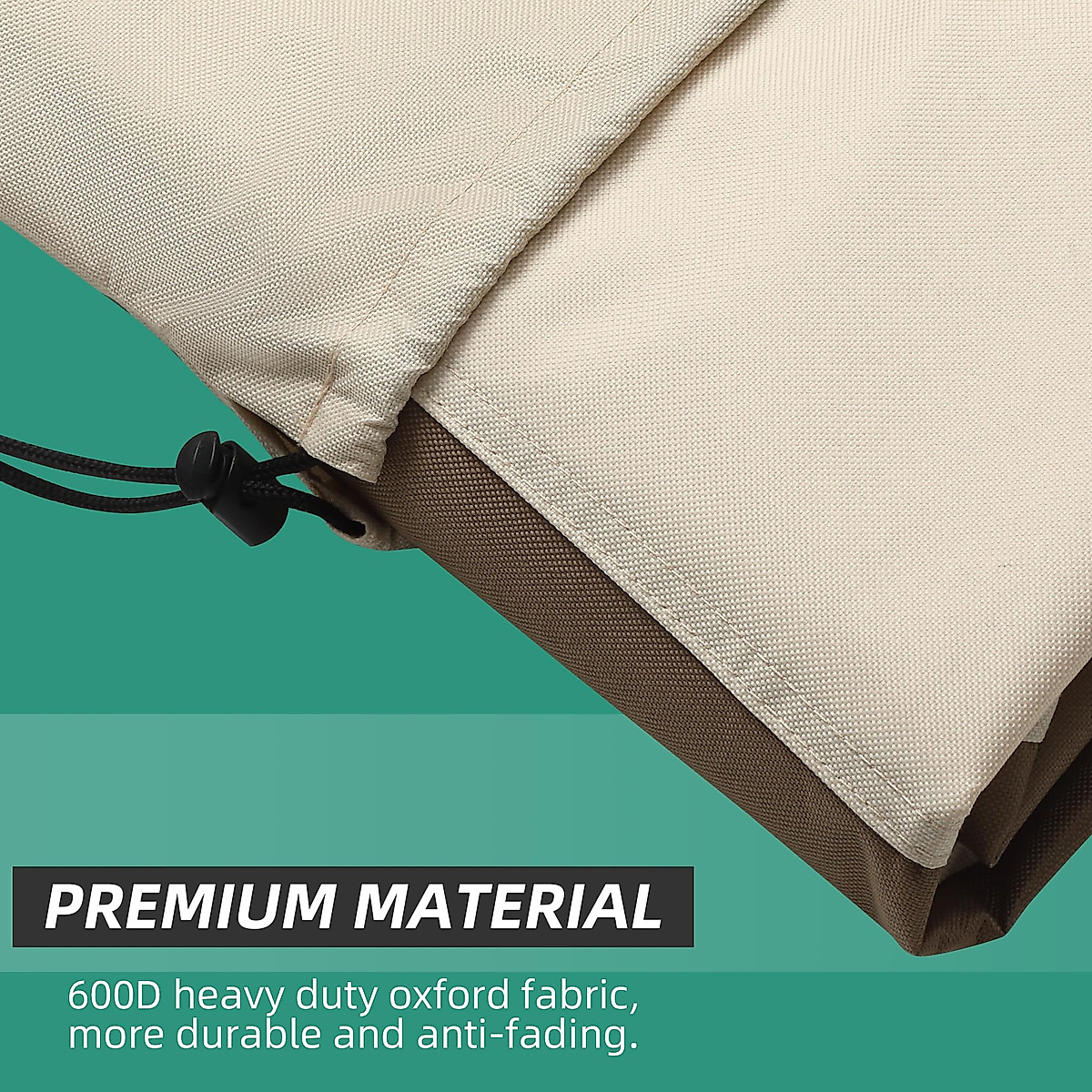 TORVA Cover for Outdoor Prep Table,600D Heavy Duty & Waterproof Cover for BBQ Grill Cart -40x22x33inch