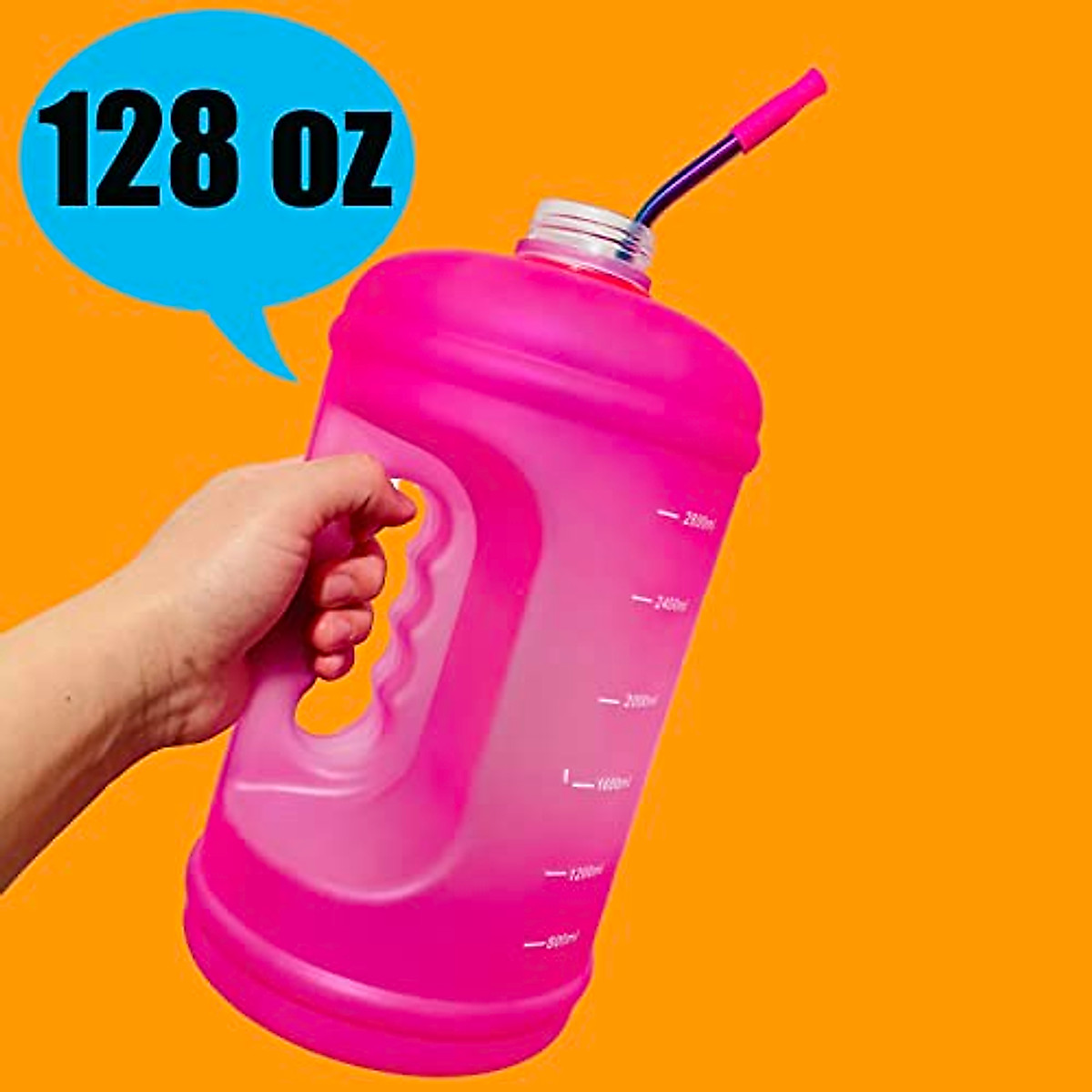 4 Pieces 14 Inch Extra Long Reusable Bent Stainless Steel Metal Straws with Silicone Tip & Cleaning Brush for Simple Modern 32oz Tumbler, Stanley 40oz Cup, TAL 64oz Water Bottle, 75 128oz Water Jug