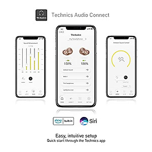 Technics True Wireless Multipoint Bluetooth Earbuds with Microphone, HiFi, Clear Calls, Long Battery Life, Lightweight Comfort Fit, Alexa Built in, EAH-AZ40-N (Rose Gold)