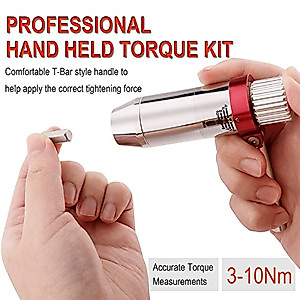 GEWAGE Adjustable Torque Wrench, Aluminum Alloy, 3-10 Nm Range, T-Shape Handle, Includes Allen Wrenches and Screwdrivers