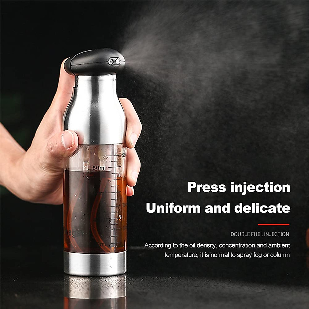 Xiaokeis Oil Sprayer for Cooking, 90ml Spray Bottles Kitchen Gadgets for Cooking Bottle 2 Compartment Home Kitchen for Kitchen, Salad, Baking, Frying(size:1 pcs)