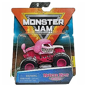 Monster Jam 2020 Spin Master 1:64 Diecast Monster Truck with Wristband: Ruff Crowd Monster Mutt Poodle