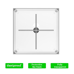 Missyou 3D Hologram Fan Cover ,Hologram Fan Protective Cover for Collectibles Assemble Clear Acrylic Box Alternative Glass Case (Suitable for 27.5" and below (H 26.7"*W 7.8*L 26.7"))