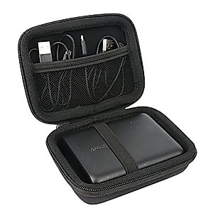 khanka Hard Travel Case Replacement for Anker PowerCore 13000 13000mAh 10400 Portable 2-Port Ultra Power Bank (Black)