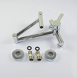 KNKQZXVDF -Taps,Faucet Bathtub Wall-Mounted Faucet Copper Chrome Concealed 360 Degrees Free Rotate Faucet Kitchen Multifunction Fold Cold Heat Water-Tap Taps