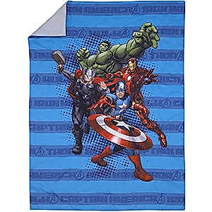 Crown Crafts Infant Products Marvel Avengers 4 Piece Toddler Bedding Set