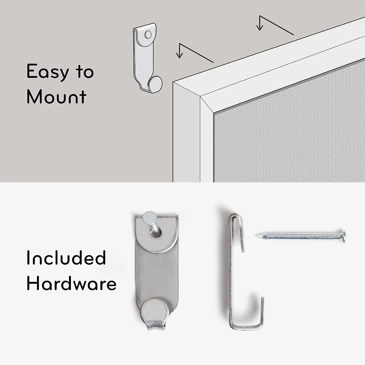 U Brands Farmhouse Linen Bulletin Board, 30 x 20 Inches, White Wood Frame (2074U00-01)