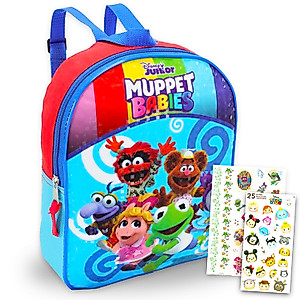 Disney Bundle Muppet Babies MINI Backpack Set ~ 3 Pc Bundle With 11 inch School Bag for Toddlers, Kids, Stickers, and Tattoos (Muppet Supplies)