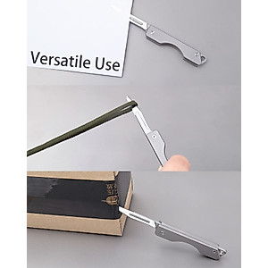 ainhue A23 Mini Scalpel Folding Pocket Knife with 10pcs #11 Replaceable Blade,2.3 inches TC4 Titanium Handle SlipJoint Utility EDC Knives