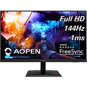 acer AOPEN 25MH1Q - 25" Monitor Full HD 1920x1080 144Hz 16:9 TN 1ms 250Nit (Renewed)