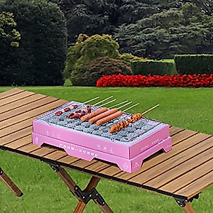 Gralara Barbecue Oven stoves Disposable Deck Gardens Picnic Grill Mesh Trekking Patio Firepit Dining Bars Garden#Portable BBQ charcoals Oven Grill , Large