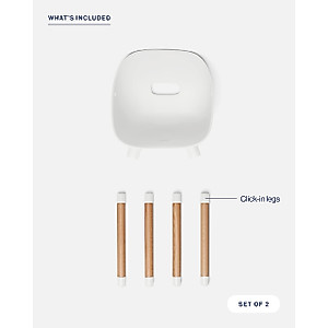 Lalo The Play Kit, Kids Table and Chairs Set with Sustainably Sourced Wood Kids Table & Set of 2 Non-Toxic Bucket Seat Kids Chairs - Safe and Comfortable - Coconut/Coconut