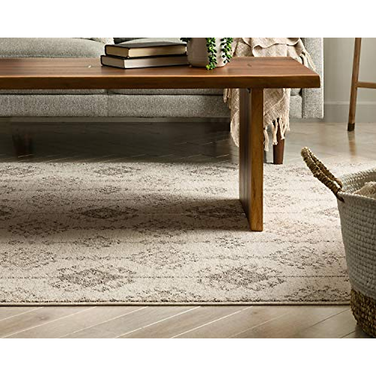 Well Woven Loop-De-Loop Concetta Moroccan Trellis Beige Kilim-Style 3'11" x 5'10" Area Rug