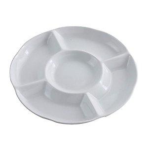 Amosfun 9 Inch 23 x 2.8 5 Tray Fruit Trays Serving Divided for Plastic Plates Candy Partys-Compartment Melamine Food Storage Tray Dried Fruit Snack- Plate Appetizer
