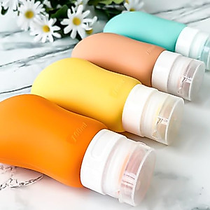 24 Pack Travel Bottles Set for Toiletries, TSA Approved Leak Proof Silicone Squeezable Containers for Toiletries, Refillable Travel Accessories for Conditioner, Shampoo, Lotion & Body Wash