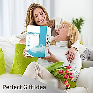 SHENGXUN Gel Seat Cushion,Office Supplies,Chair Cushion,Desk Accessories,seat Cushion, Can Relieve Sciatica, Back Pain, Lower Back Pain, Suitable for Home, Car, School, Office,Other Scenes,White