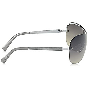 SOUTHPOLE Women's 444SP Vintage 90s Metal Shield Rectangular Sunglasses (139mm) -UV400 Protection, Trendy Gift, Silver & Grey, 139 mm