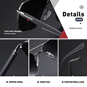 KIOYTLIK Sunglasses for Men Women Trendy Polarized Sunglasses UV400 Fashion SunGlasses Aviator Sunglasses for Driving Fishing, Gray