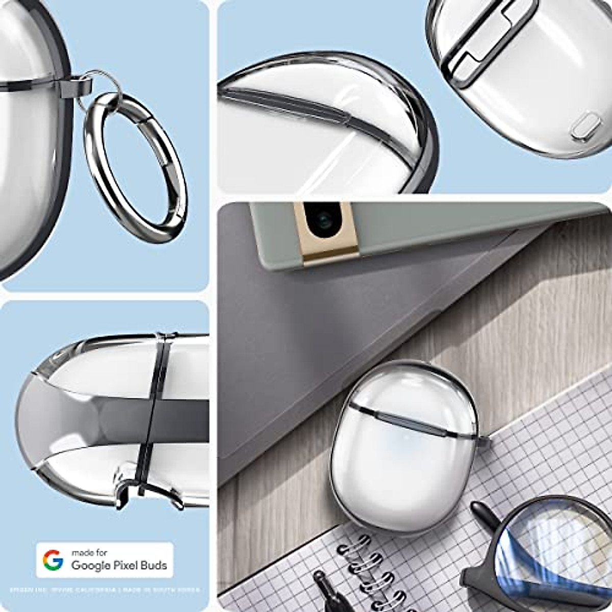 Spigen Ultra Hybrid Designed for Google Pixel Buds Pro Case - Charcoal