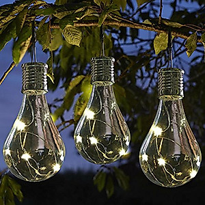 Garden Waterproof Rotatable Bulb LED Camping Solar Hanging Outdoor Light Lamp LED Light Christmas Mesh Lights Warm