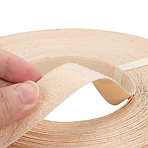 ABuff Birch Edge Banding 3/4 inch x 98ft roll of Veneer Edge Banding Pre-glued Flexible Real Wood Veneer Edging, Wood Edge Banding Wood Tape Banding for Cabinet Repair Furniture Restoration