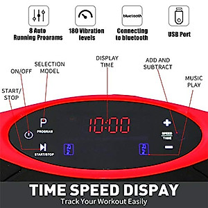 UINKISY Vibration Platform Exercise Machines, Whole Body Vibration Plate,Fit Massage Vibration Platform Machine w/Remote&Bands for Body Workout Weight Loss&Toning. Max User Weight 440lbs