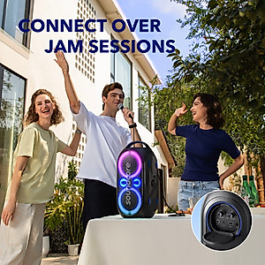 Soundcore Anker Rave Party 2 Portable Speaker, 120W Stereo Sound, PartyCast 2.0, Light Show, IPX4 Water-Resistant, 16H Playtime, Mic Input, Custom EQ & Bass Up for Party (Renewed)