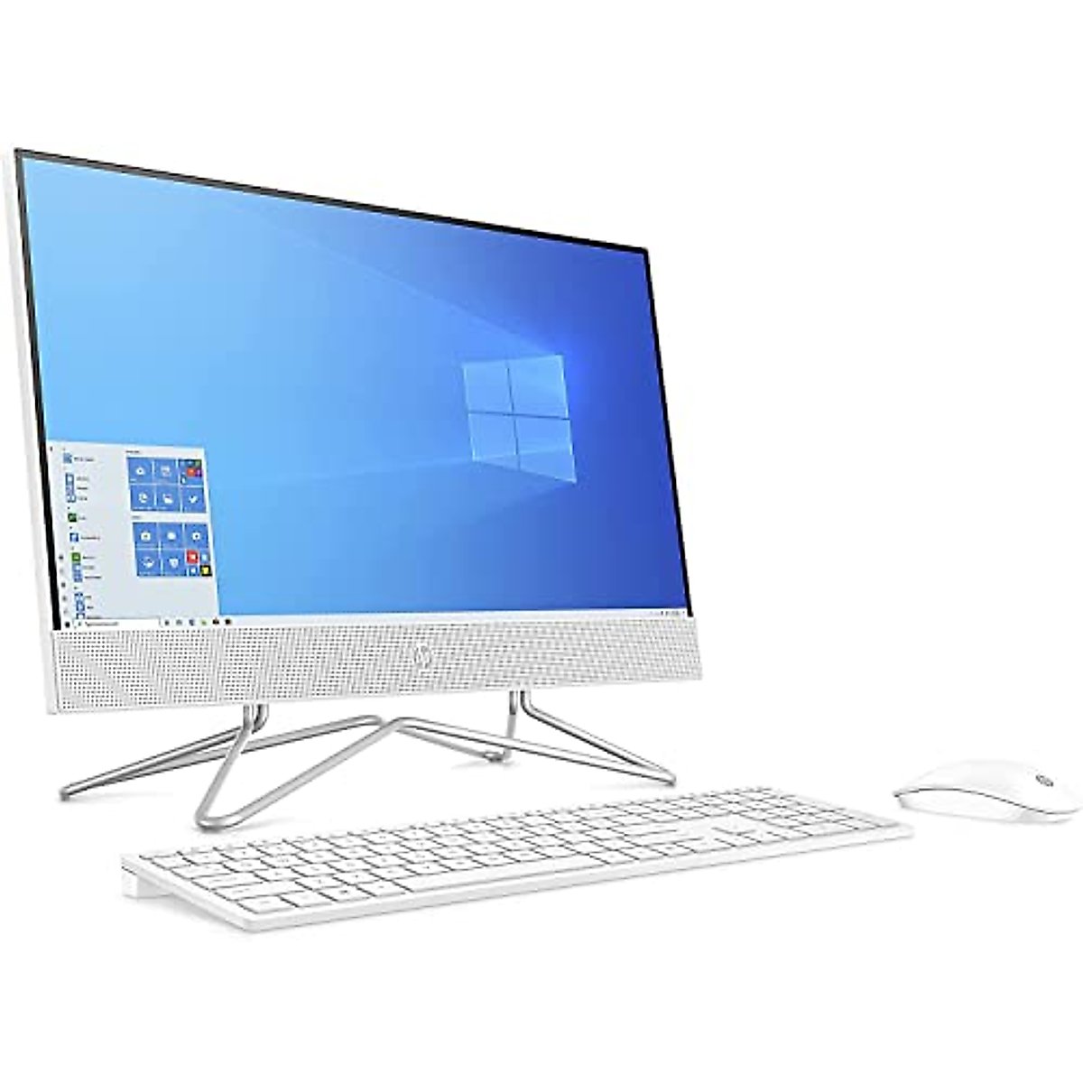 HP 2022 Newest 22-inch FHD All-in-One Desktop Computer - Dual-Core AMD Athlon Silver 3050U - 8GB DDR4 RAM-256GB SSD - WiFi Bluetooth - Windows 11 Pro - Snow White w/ 32GB USB Drive