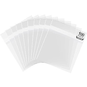 Golden State Art, 100 Pack Clear Bags for Mats, Pictures, Acid-Free, 12-11/16" x 12-3/8"