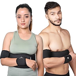 Wonder Care WC -Shoulder Immobilizer Arm Sling Elastic Brace for Clavicle Collar Bone Dislocation Subluxation Shoulder stabilizer Compression Brace After Rotator Cuff Surgery(30"-41")