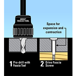 Deckfast Fascia Screws - 100 Blister Pack Warm Gray 305 Stainless Steel #9 x 1-7/8"