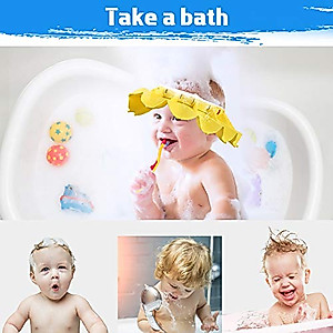 Baby Shower Cap, Gimilife Baby Shower Head Protector Safe Bathing Shampoo Shower Protection Hat Bathroom Safety Cap, Silicone Adjustable Bath Visor Hat for Baby,Toddler, Children, Kids