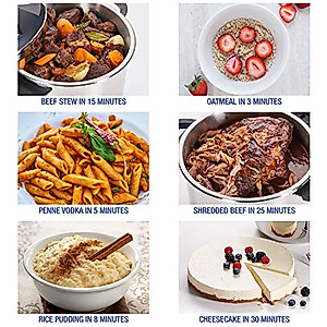 Zavor EZLock Stove Top Pressure Cooker 12 Quart - Canning Ready, Stainless Steel, Multi Pressure Levels, Easy Locking, Induction Ready, 4 Jar Canning Capacity, Digital Cookbook & Steamer Basket