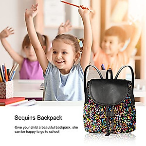 yisi girls mini toddler Flip sequin cute little backpacks teens chool glitter bookbags purses for women kids small gifts