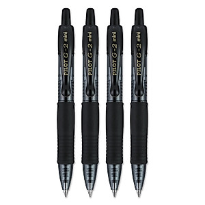 PILOT G2 Mini Premium Retractable Gel Roller Pen, Fine Point, 0.7mm, Black Ink, Pack of 4, 31734