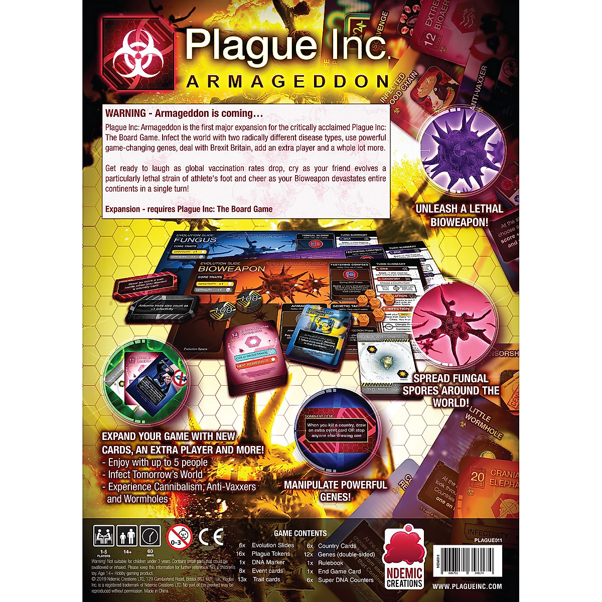 Plague Inc. Board Game Expansion | Strategy Board Game for Adults and Teens | Fun Game for Game Night | Ages 14 and up | 1 to 5 Players | Average Playtime 60-90 Minutes | Made by Ndemic