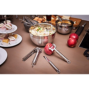 Rosle Stainless Steel Round-Handle Vertical Cannelle, 6.5-inch