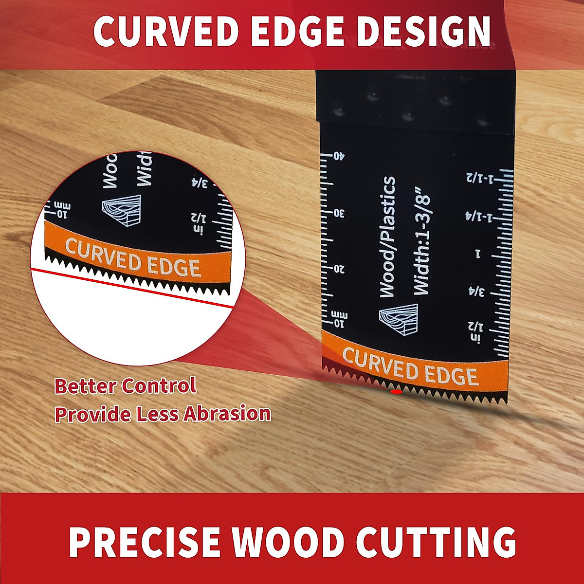 Revvstark 130 PCS Oscillating Saw Blades Set, Arc Edge Multitool Blades for Cutting Wood/Metal/Plastic with Sandpaper, Quick Release Design Compatible with Dremel, Dewalt, Craftsman, Ryobi, Milwaukee