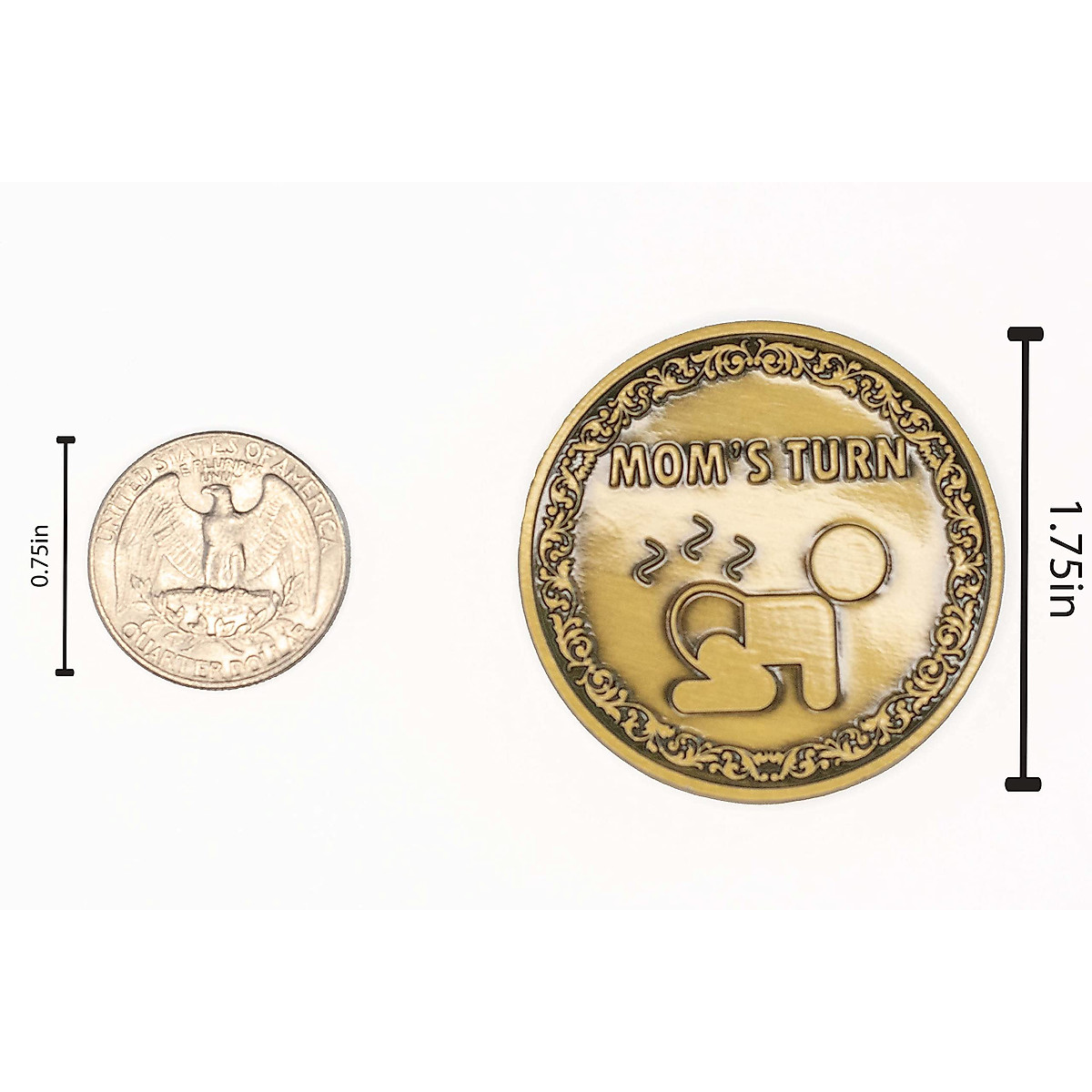 Prosperous Goods TOKENZ New Mom Gift Decision Coin | New Mom Gifts for Women Mom to Be Gift New Dad Gifts for New Mom Pregnant Mom Gifts for New Parents Funny for New Dad to Be Gifts for Baby Shower